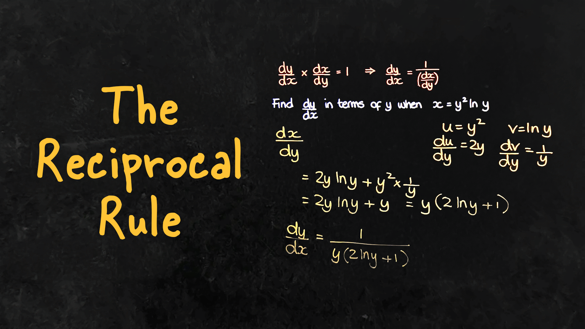 The Reciprocal Rule Video & Resources | ClickView