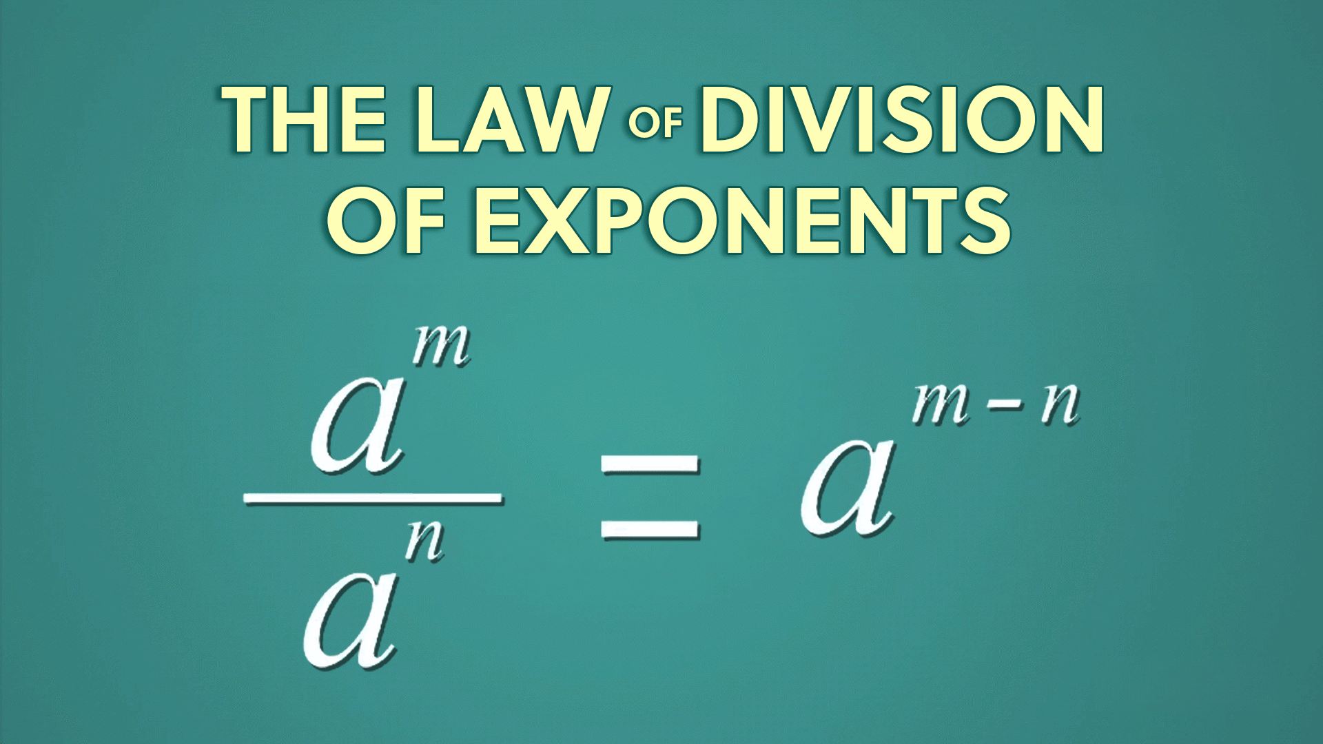 Division Law for Variables Having the Same Bases | ClickView