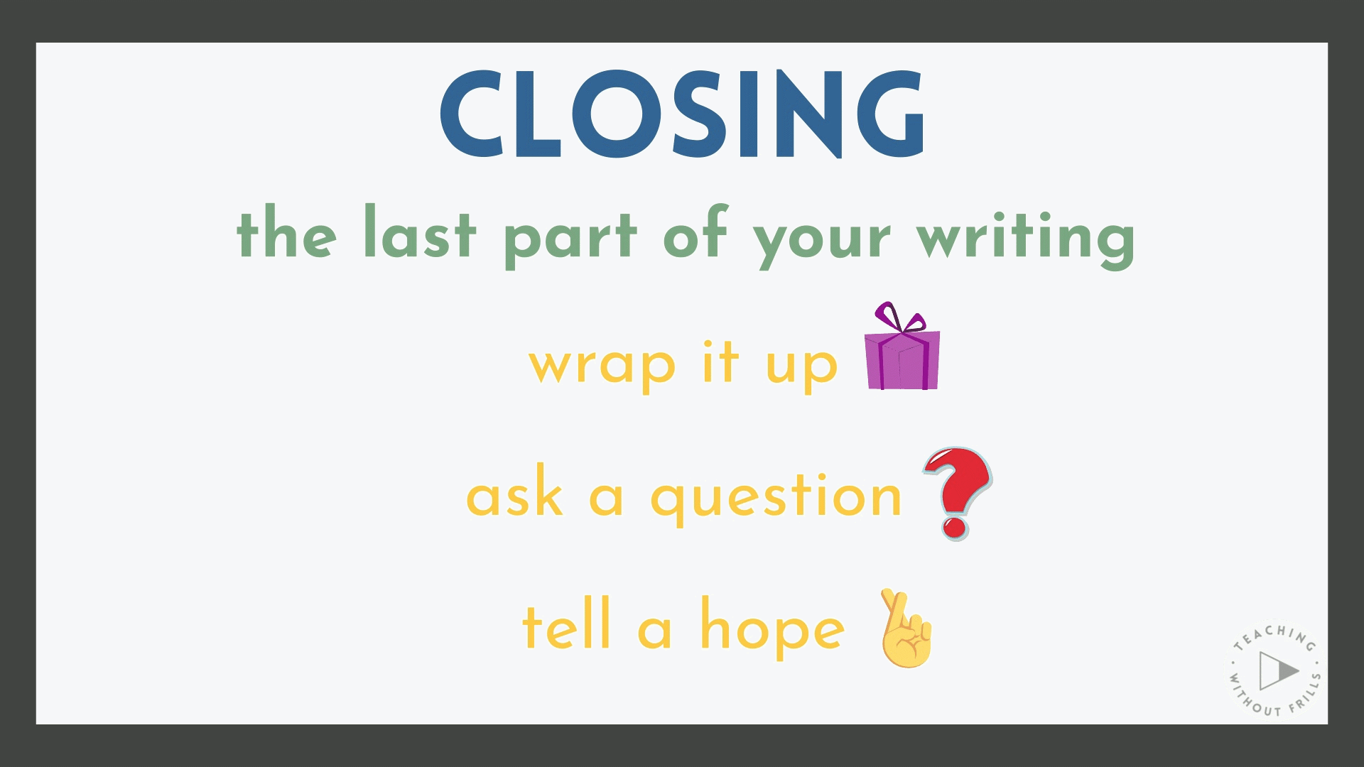 Writing a Closing Video & Resources | ClickView