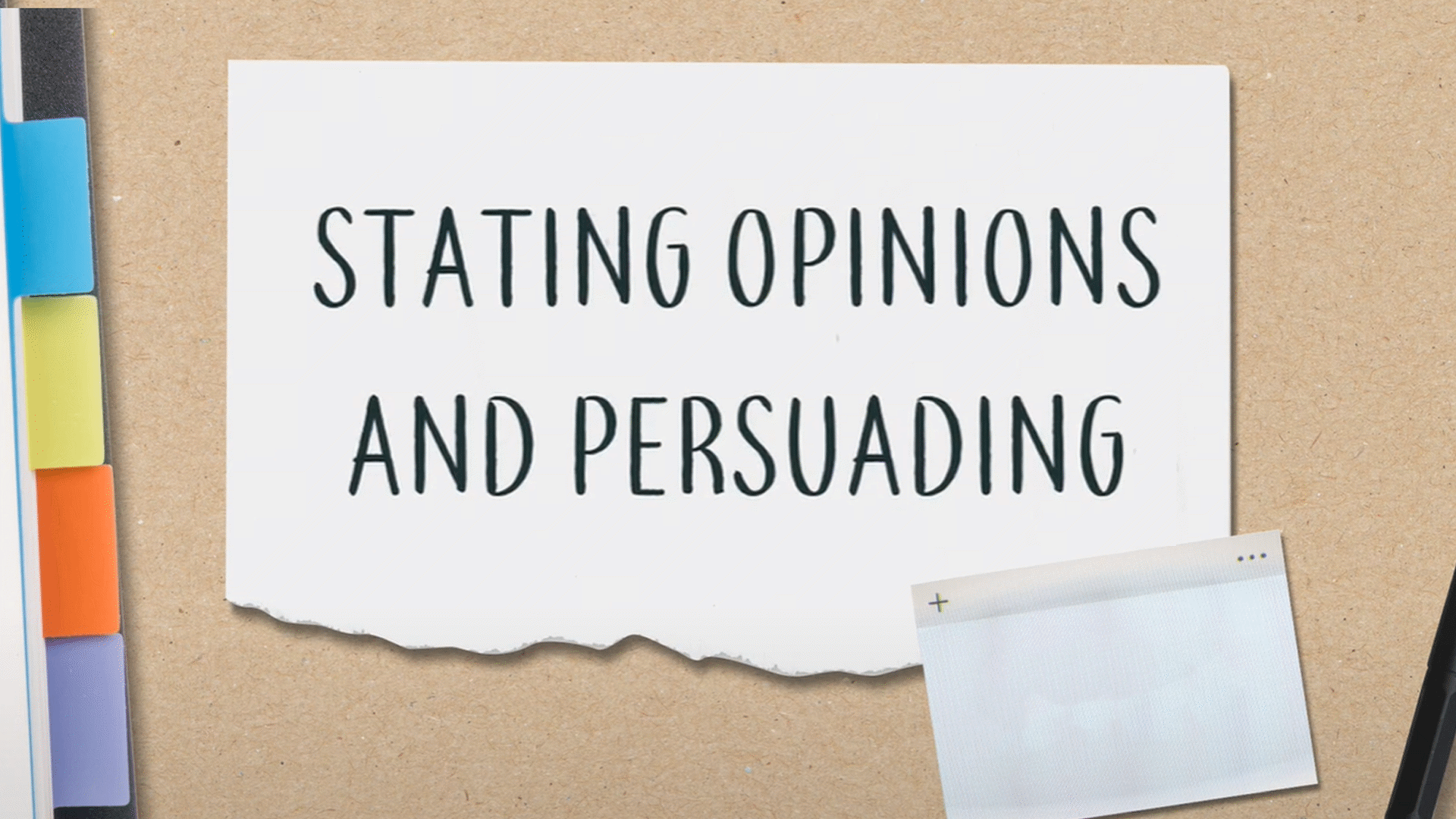 Simple Sentences: Stating Opinions and Persuading | ClickView