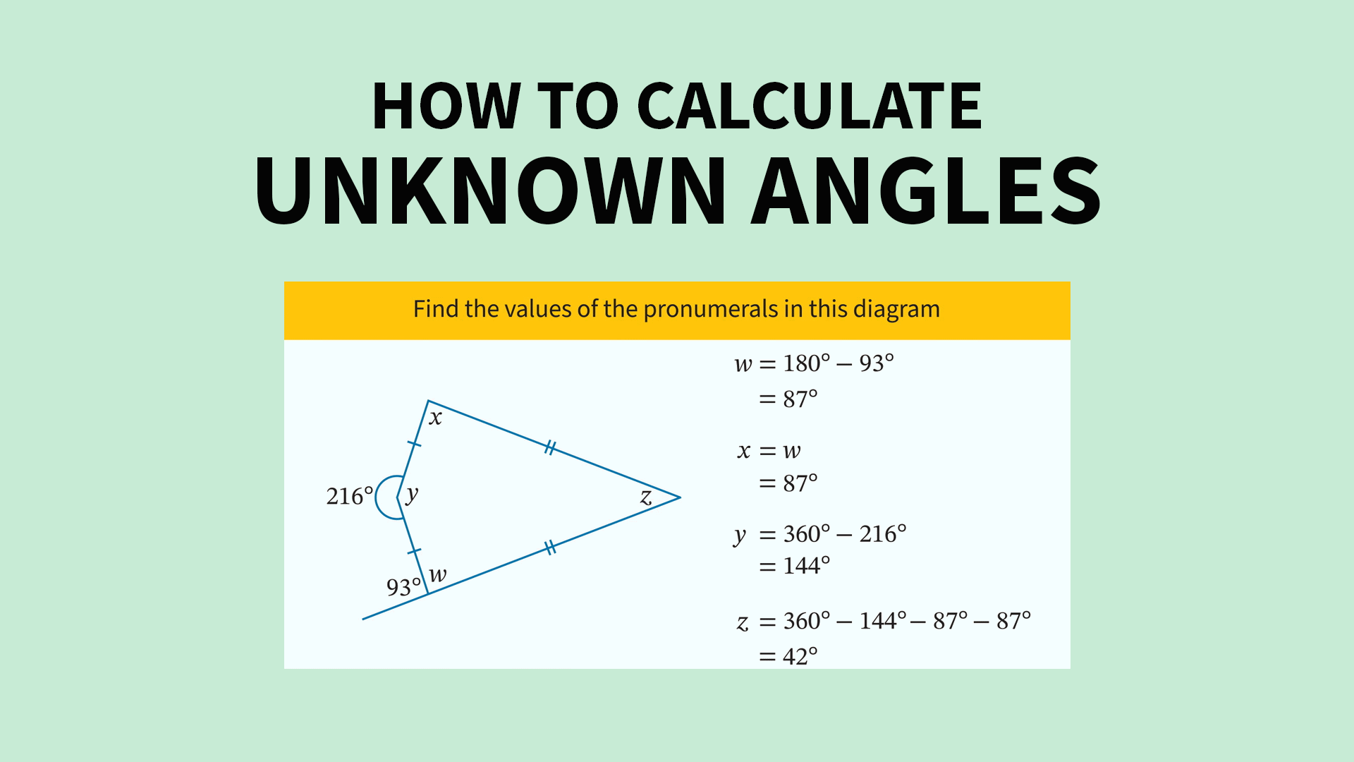 Calculating Unknown Angles Video & Resources | ClickView