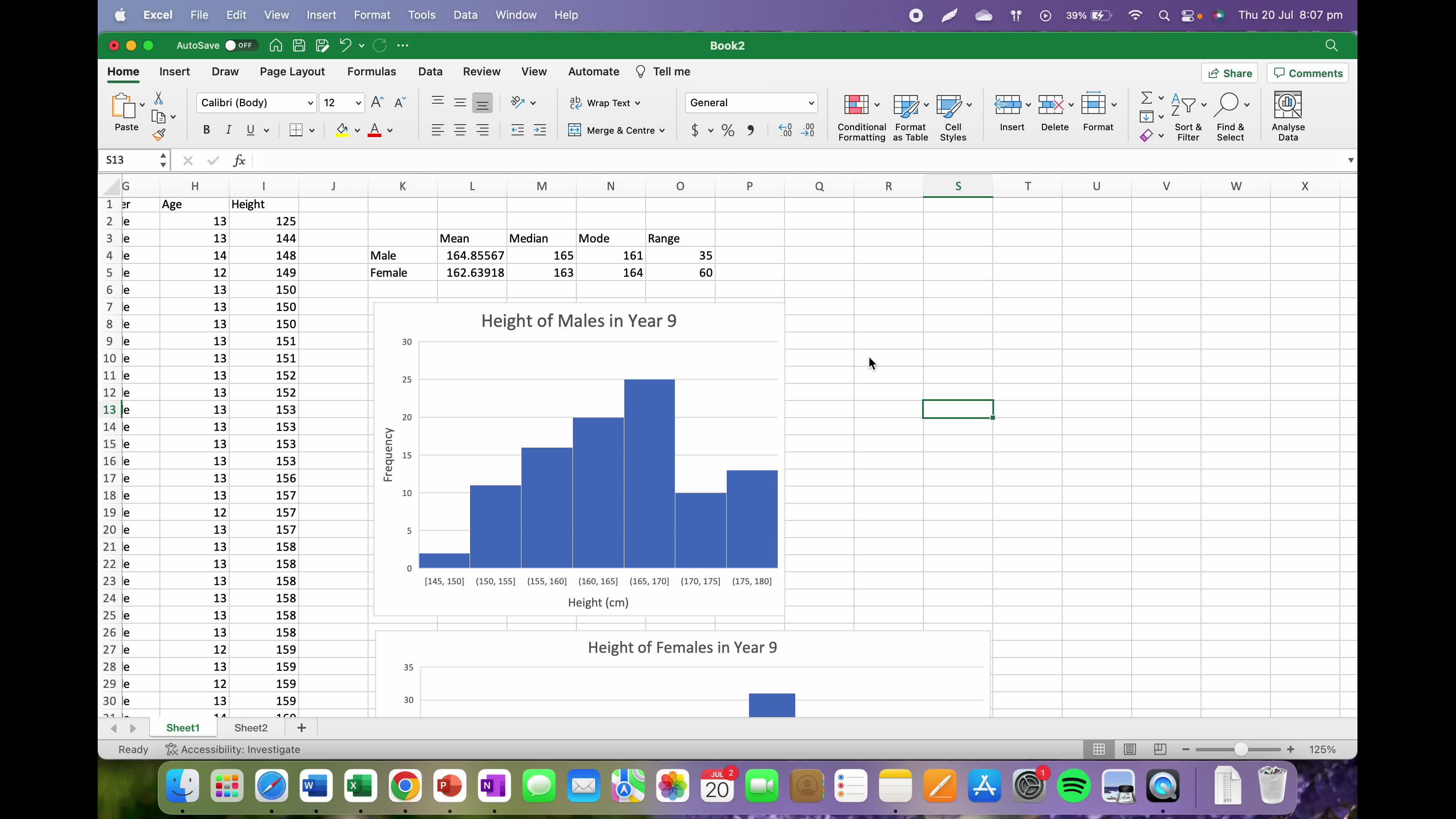 5. Adding lines to a histogram to represent the mean, median and mode ...