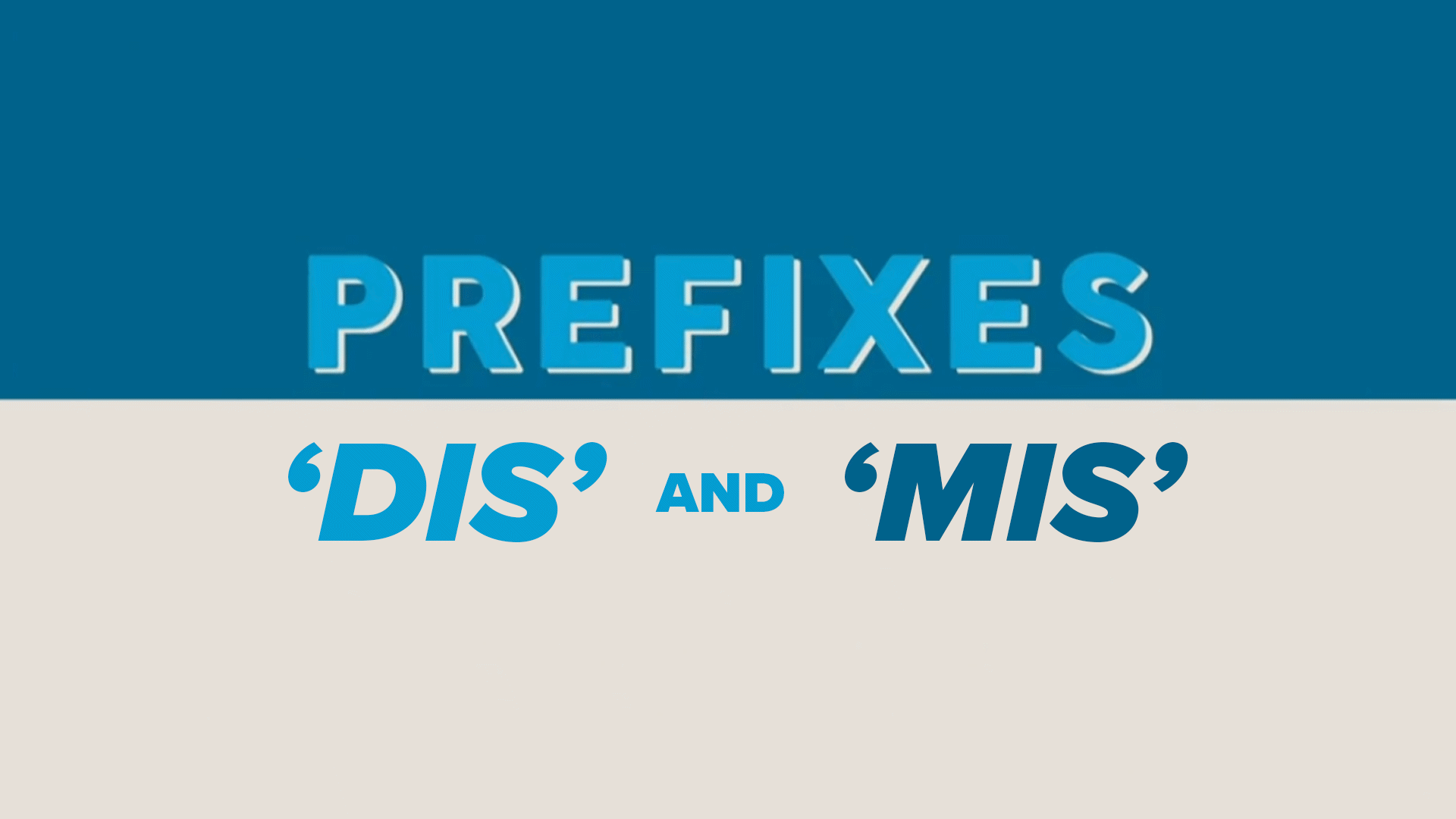 Prefixes and Suffixes | ClickView