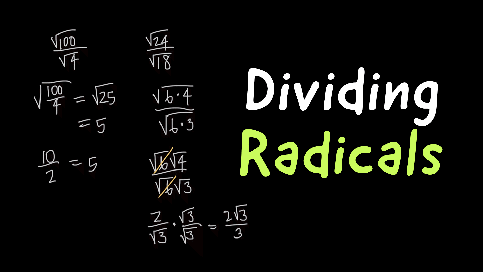 Dividing Radicals Video & Resources | ClickView