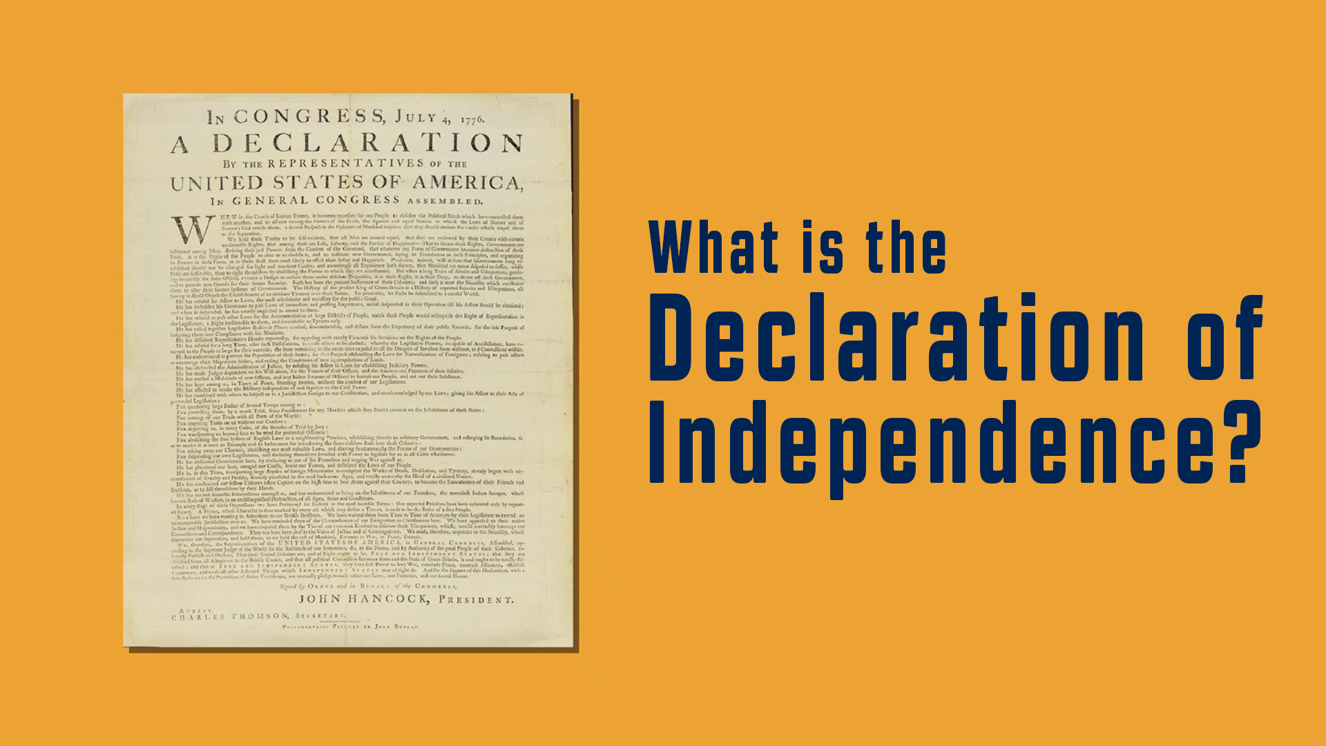 Declaration of Independence Video & Resources | ClickView