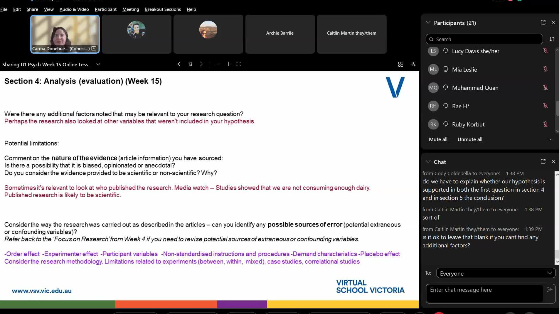 Unit 1 Psychology 2023 Week 15 - ClickView