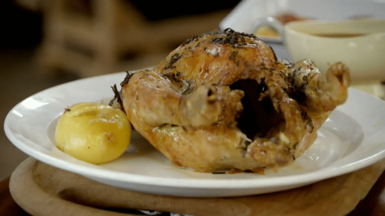 Chicken - Jamie cooks a roast chicken, then t... - ClickView