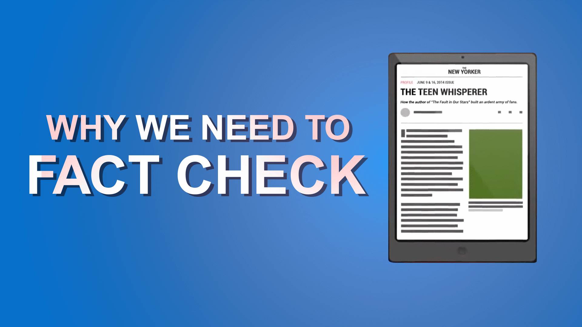 The Facts about Fact Checking Video & Resources | ClickView