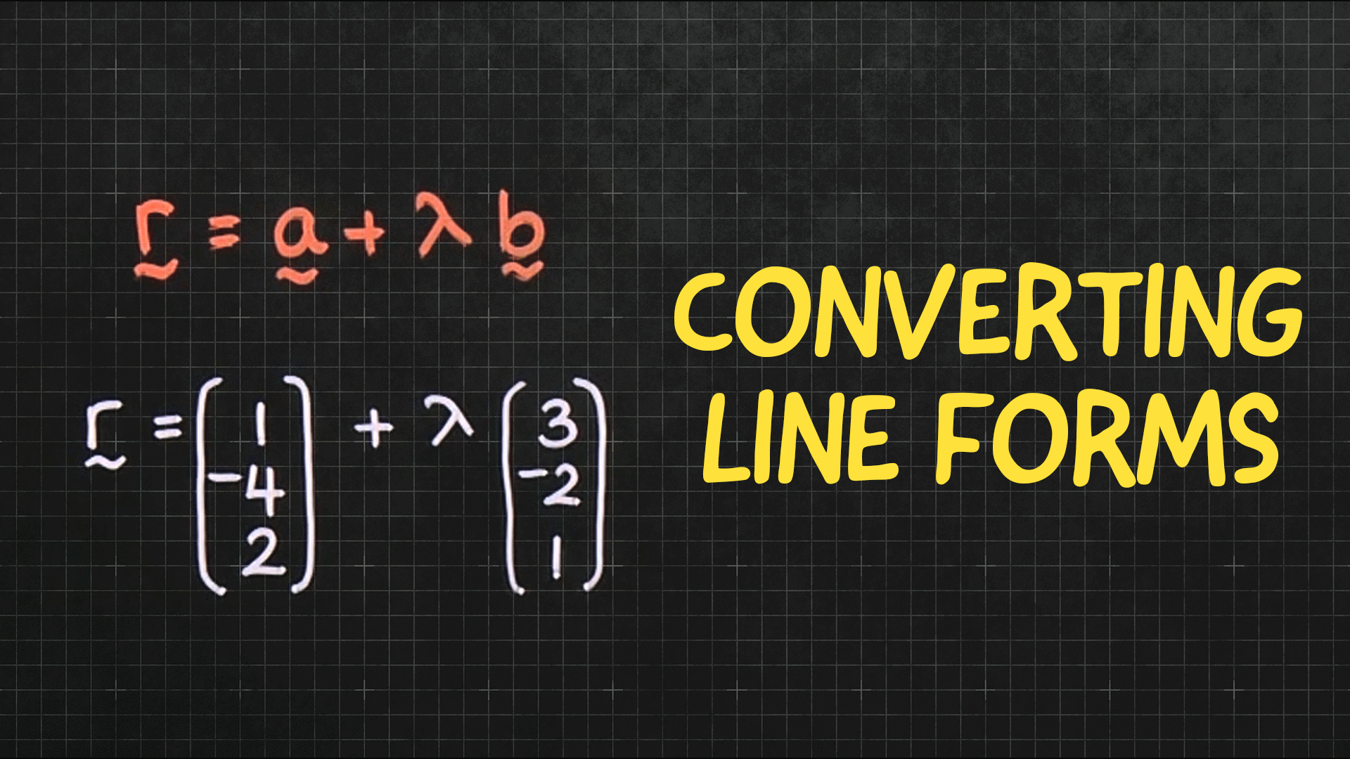 Converting Between The Vector Parametric And Cartesian Forms Of A 8174